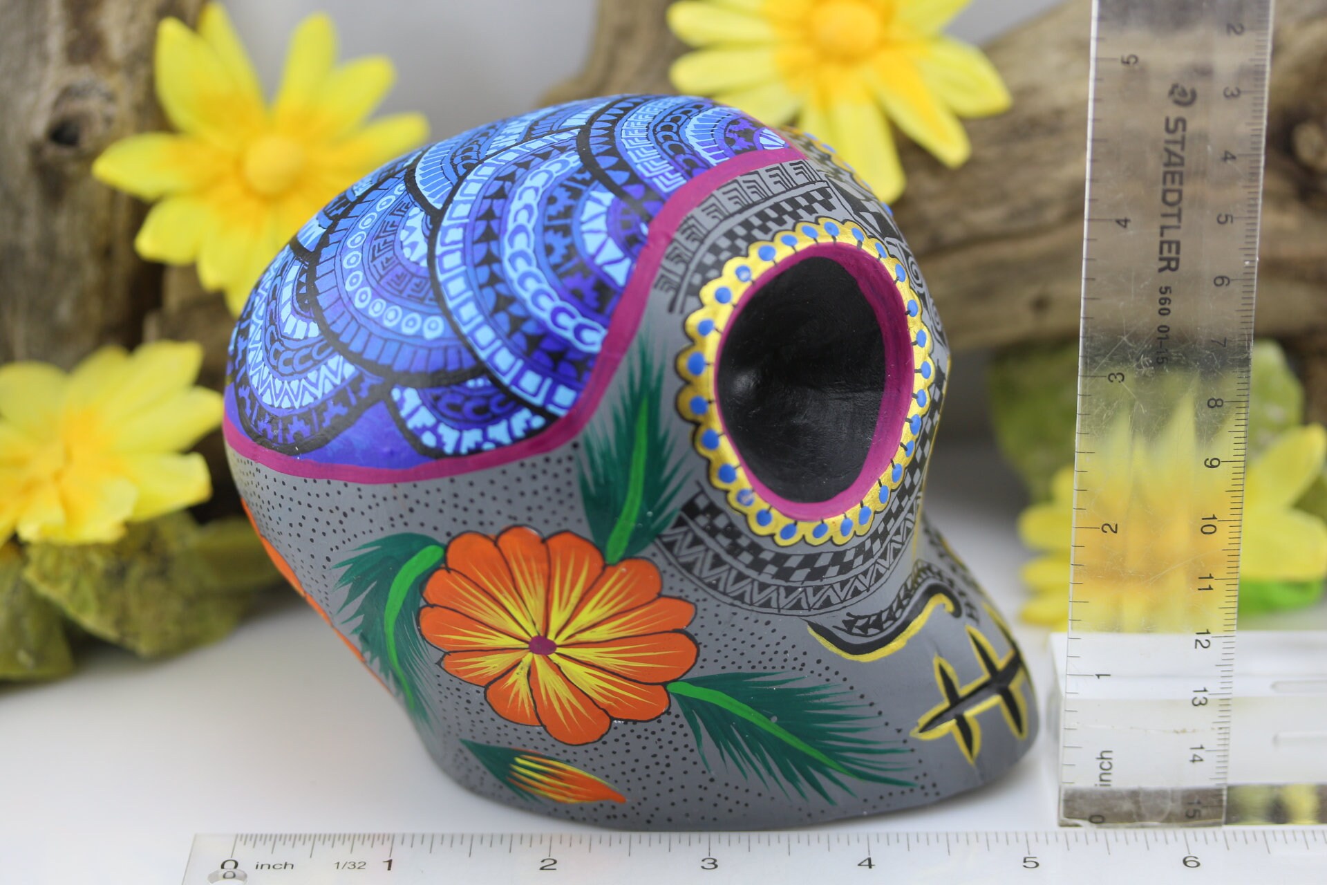 Skull "alebrije" Hand Carved and Painted by Oscar Carillo - Etsy