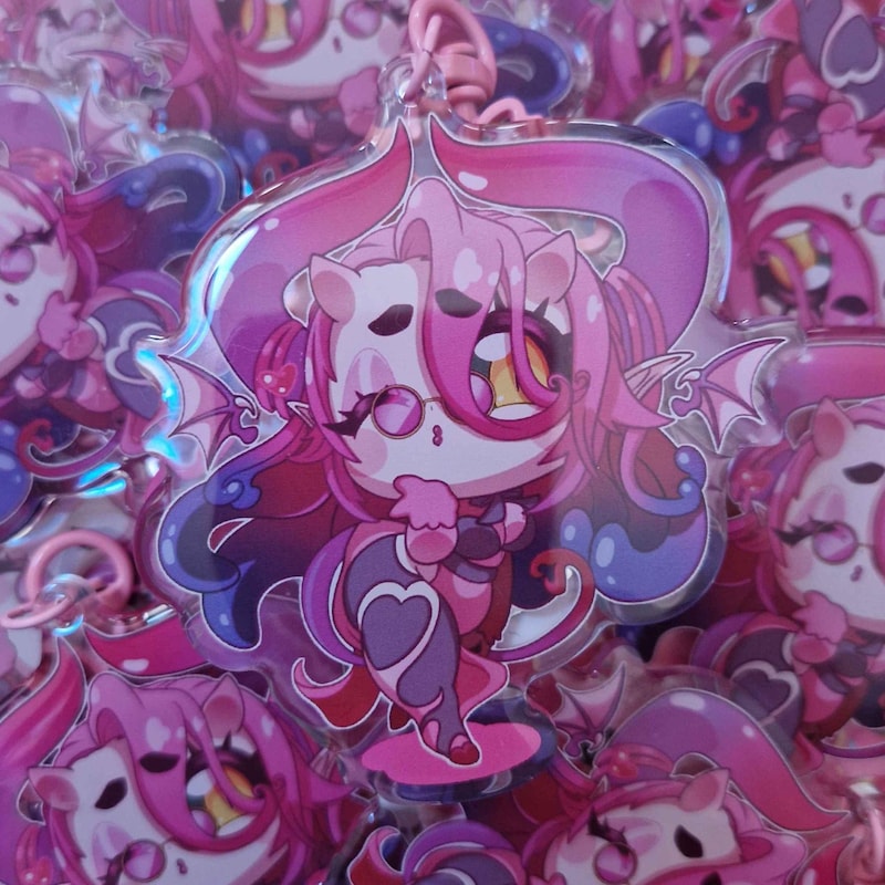 Anime Succubus Keychain - Etsy UK