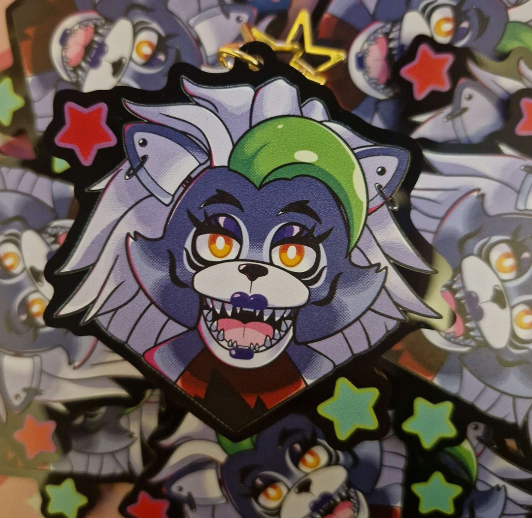 Five Nights at Freddy's - Roxy | Roxanne Wolf | Furry | Keyring | Charm ...