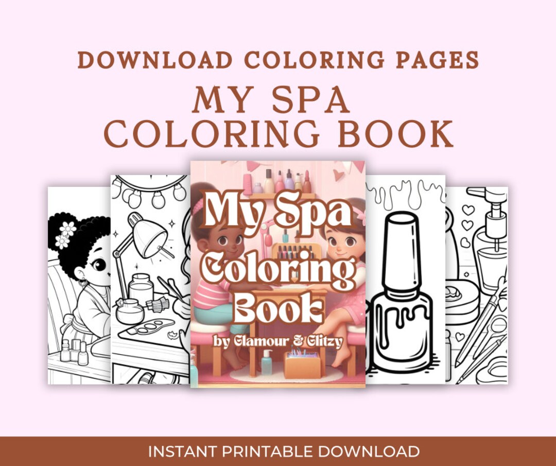 My Spa Coloring Book - Etsy
