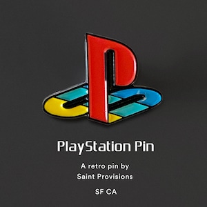Playstation Retro Video Games Logo Pin— Sony PS1 90s Gaming Soft Enamel ...
