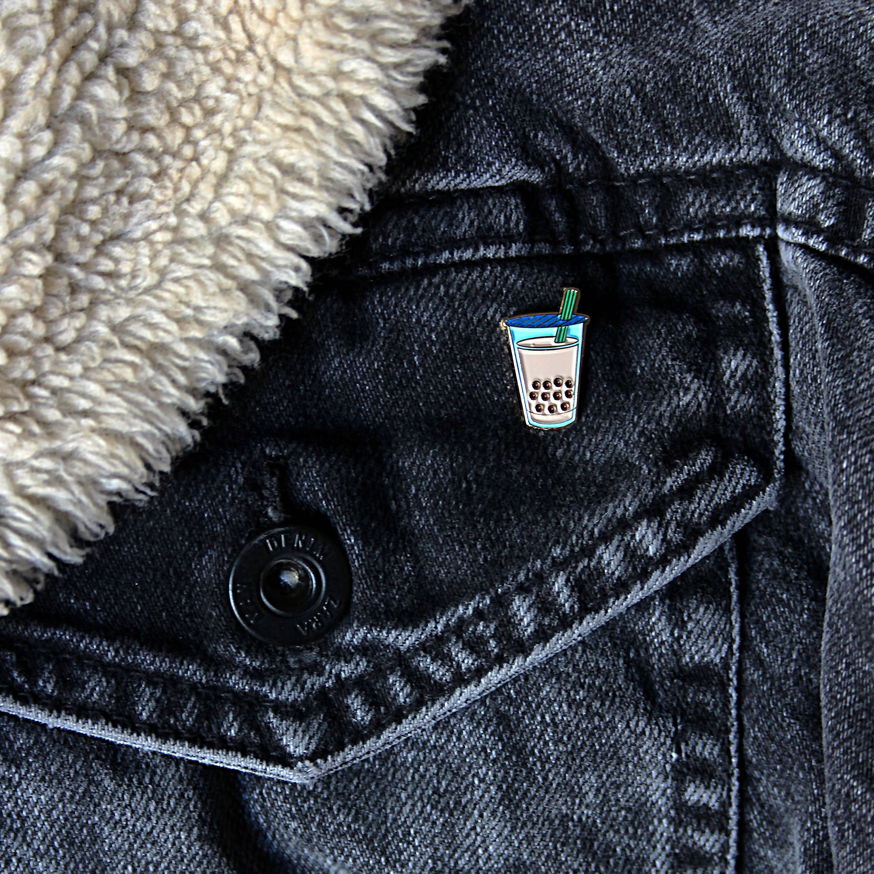 Bubble Tea Boba Pin - Enamel Lapel Pin - Etsy