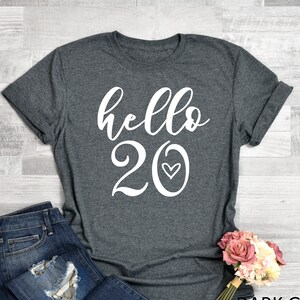 Birthday Shirts, Hello 20 Shirt, B-day Shirt, 20th Birthday, 20th ...
