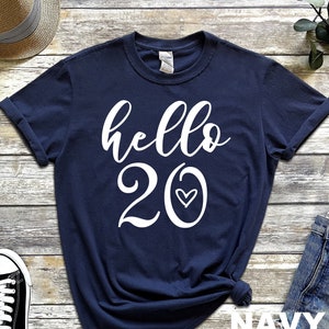 Birthday Shirts, Hello 20 Shirt, B-day Shirt, 20th Birthday, 20th ...