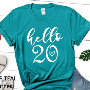 Birthday Shirts, Hello 20 Shirt, B-day Shirt, 20th Birthday, 20th ...