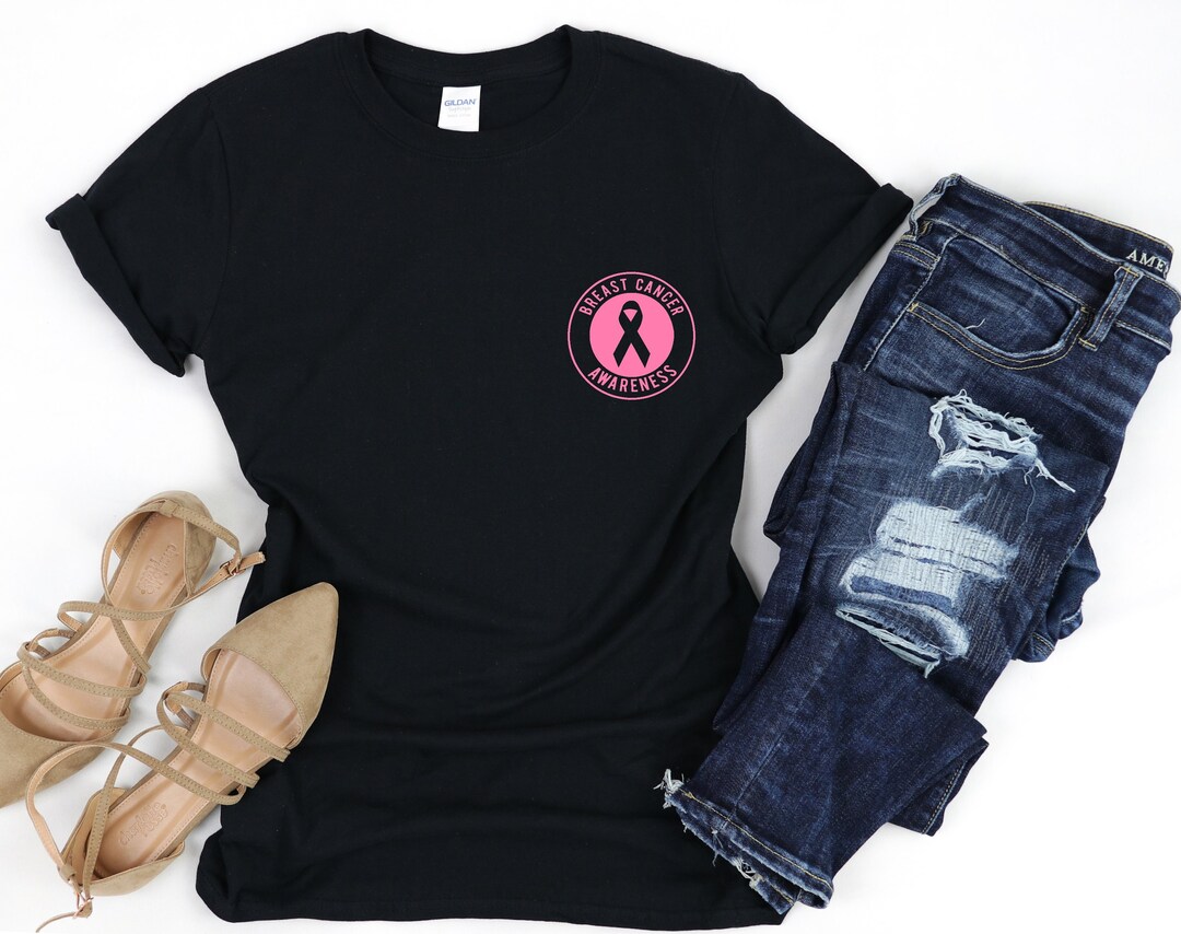 Breast Cancer Shirt, Pink Ribbon Shirt, Ribbon Awareness Shirt, Breast ...