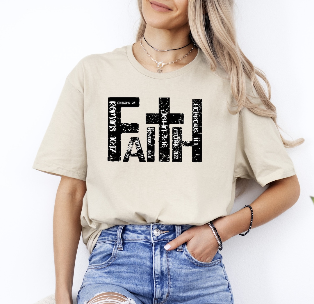 Christian Faith Shirt, Bible Verse Shirt, Religious Gift Shirt, Retro ...