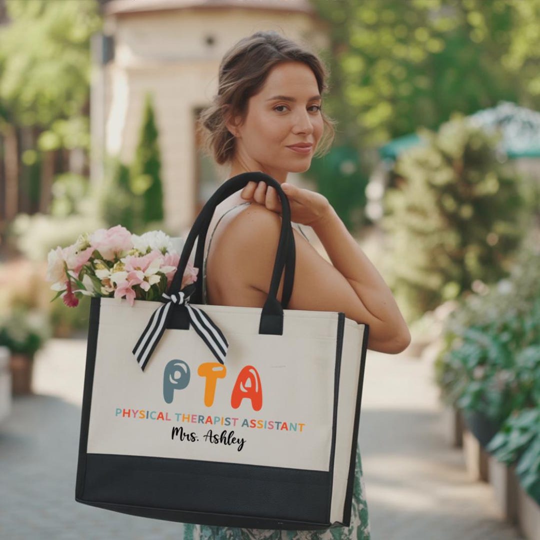 Custom PTA Tote Bag With Name, Physical Therapist Assistant Gift ...