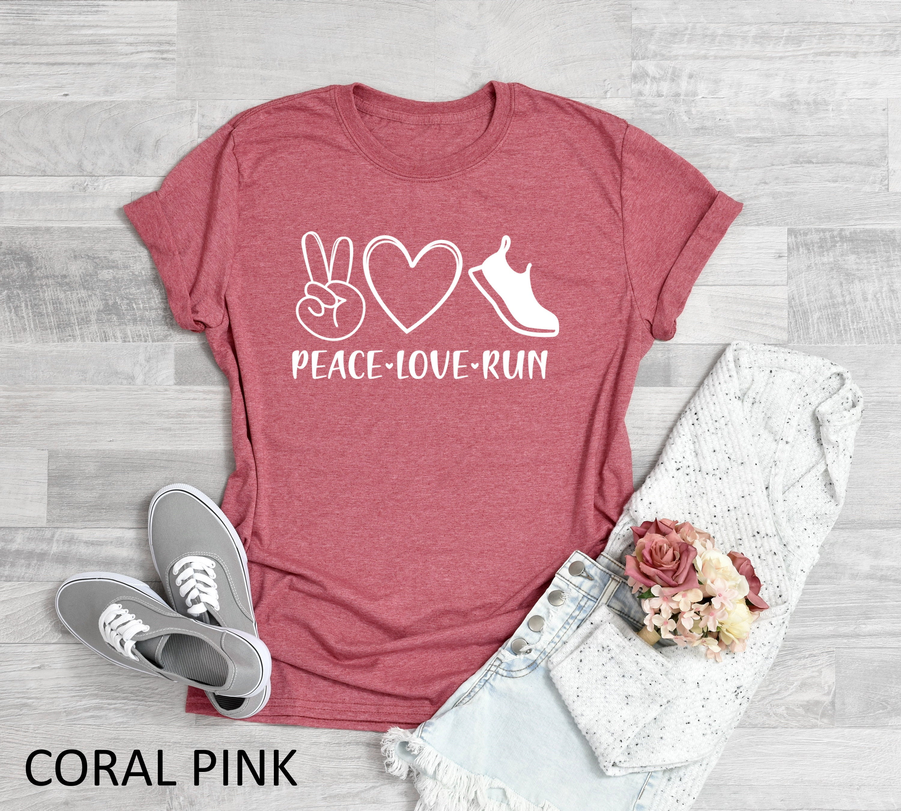 Peace Love Run Shirt for Women Men Funny Runner Gift for Him - Etsy