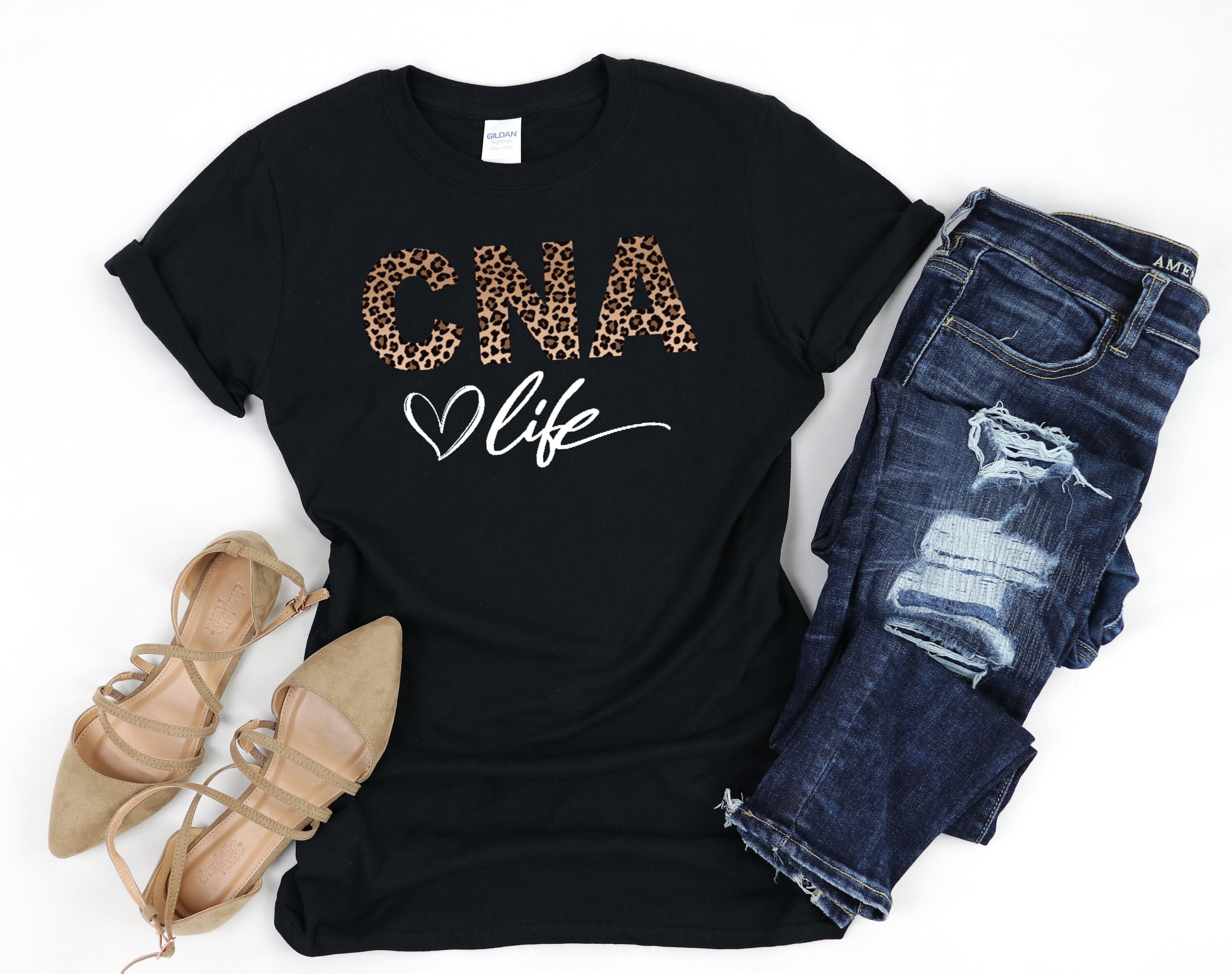 CNA Shirt CNA Life Nursing Assistant Shirt Cute Leopard - Etsy