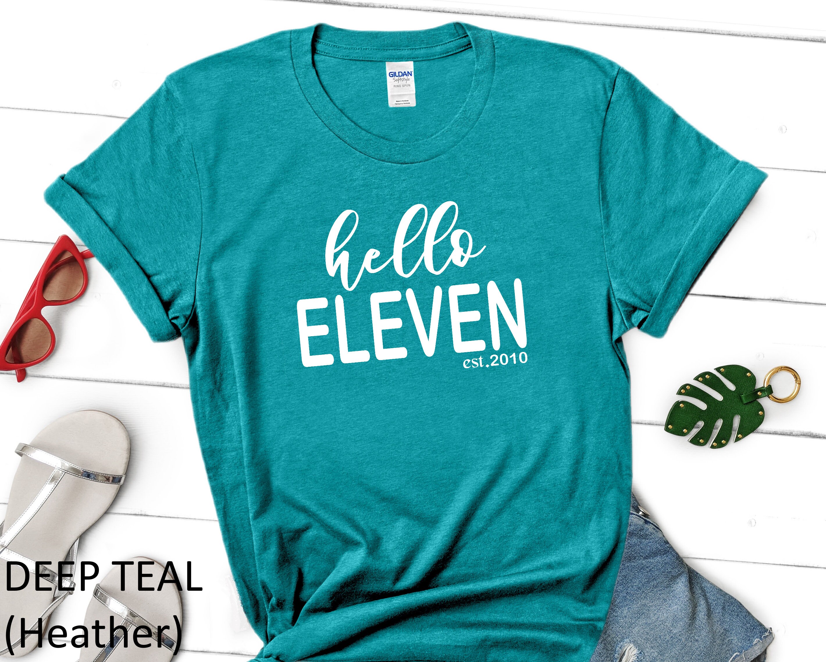 Hello Eleven Shirt 11th Birthday Shirt for Girl 11 Year Old | Etsy