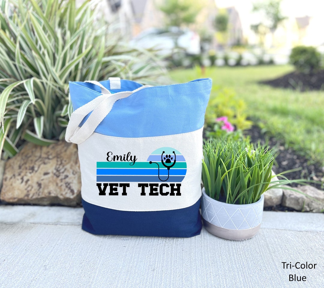 Personalized Vet Tech Tote Bag, Vet Tech Gift, Custom Vet Bag, Vet Team ...