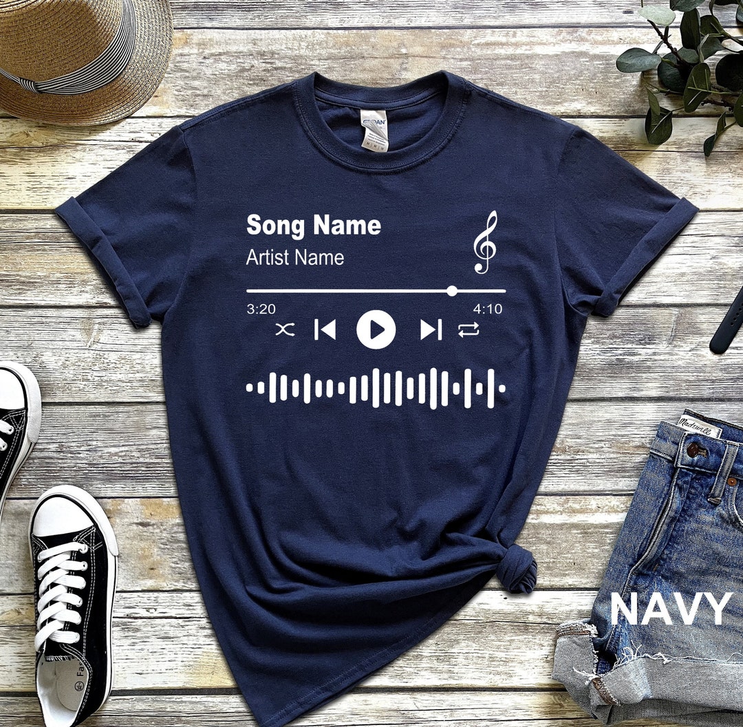 Custom Music Tee, Custom Song Name and Artist Name Shirt, Favorite Song ...