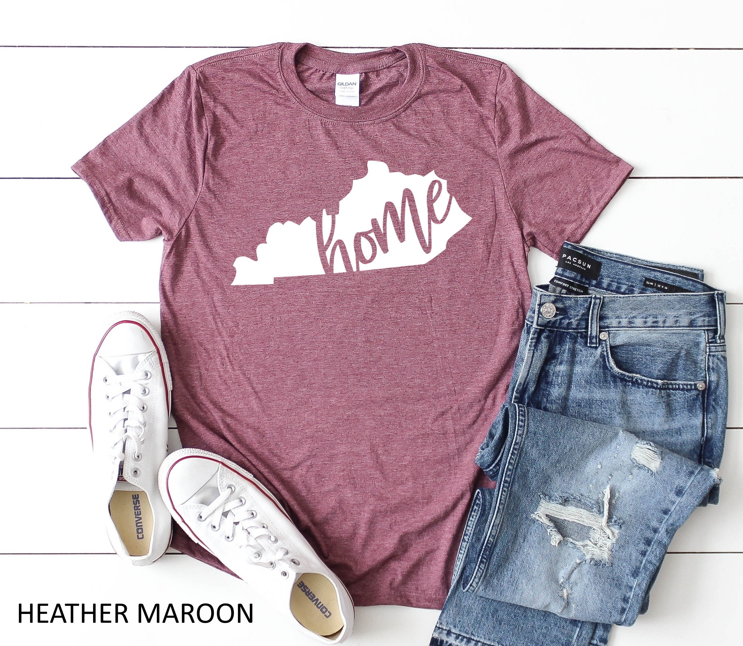 Kentucky State Shirts, Kentucky State Map Shirt, Kentucky Travel Gifts ...
