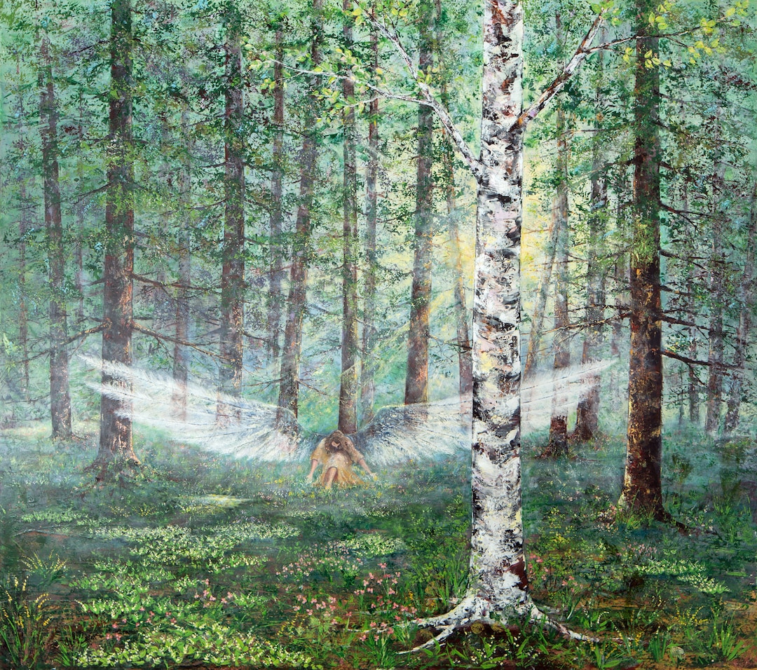 Forest Angel Spiritual Landscape Limited Edition Print - Etsy