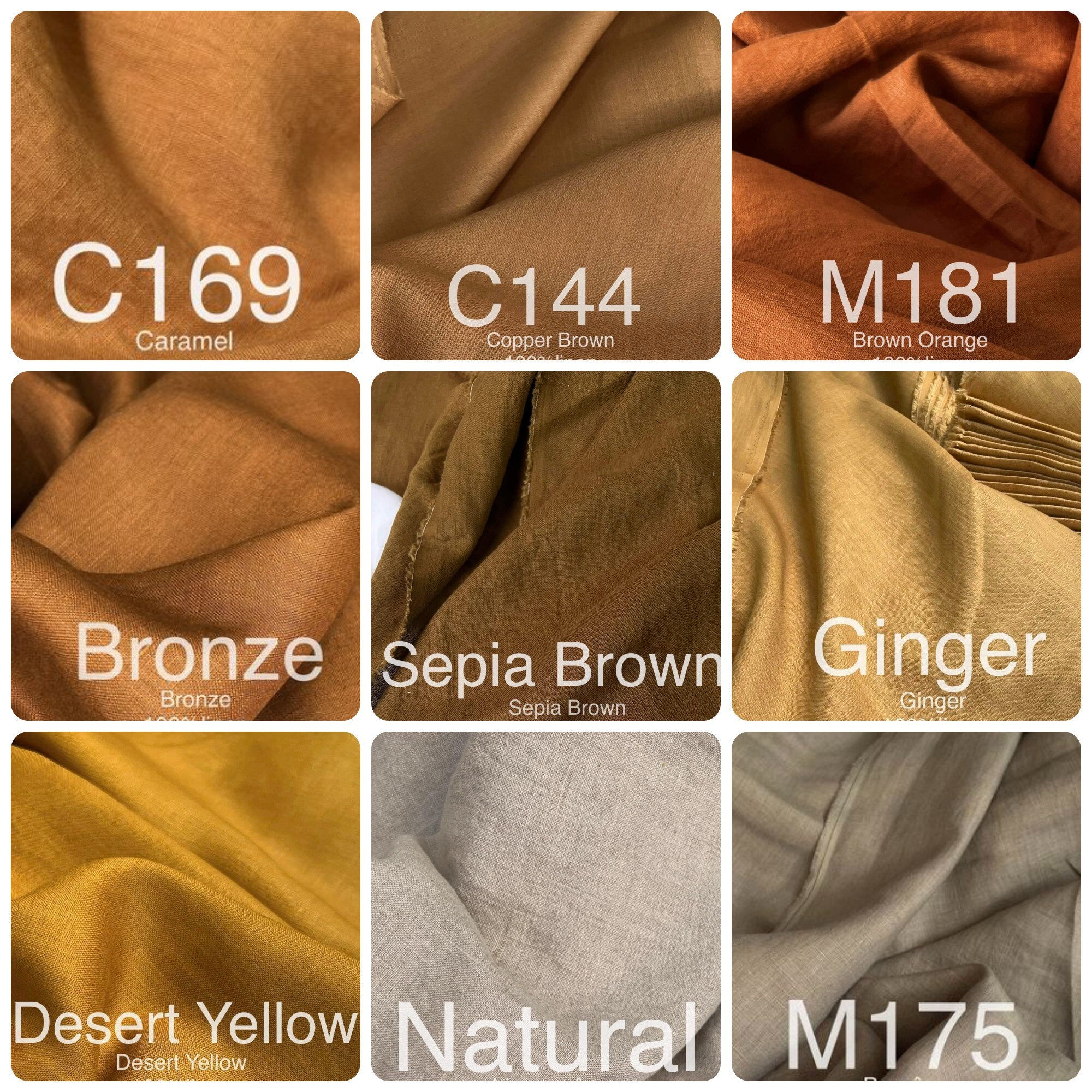 LINEN COLOR CHART Not for Sale for Color Selection Only - Etsy