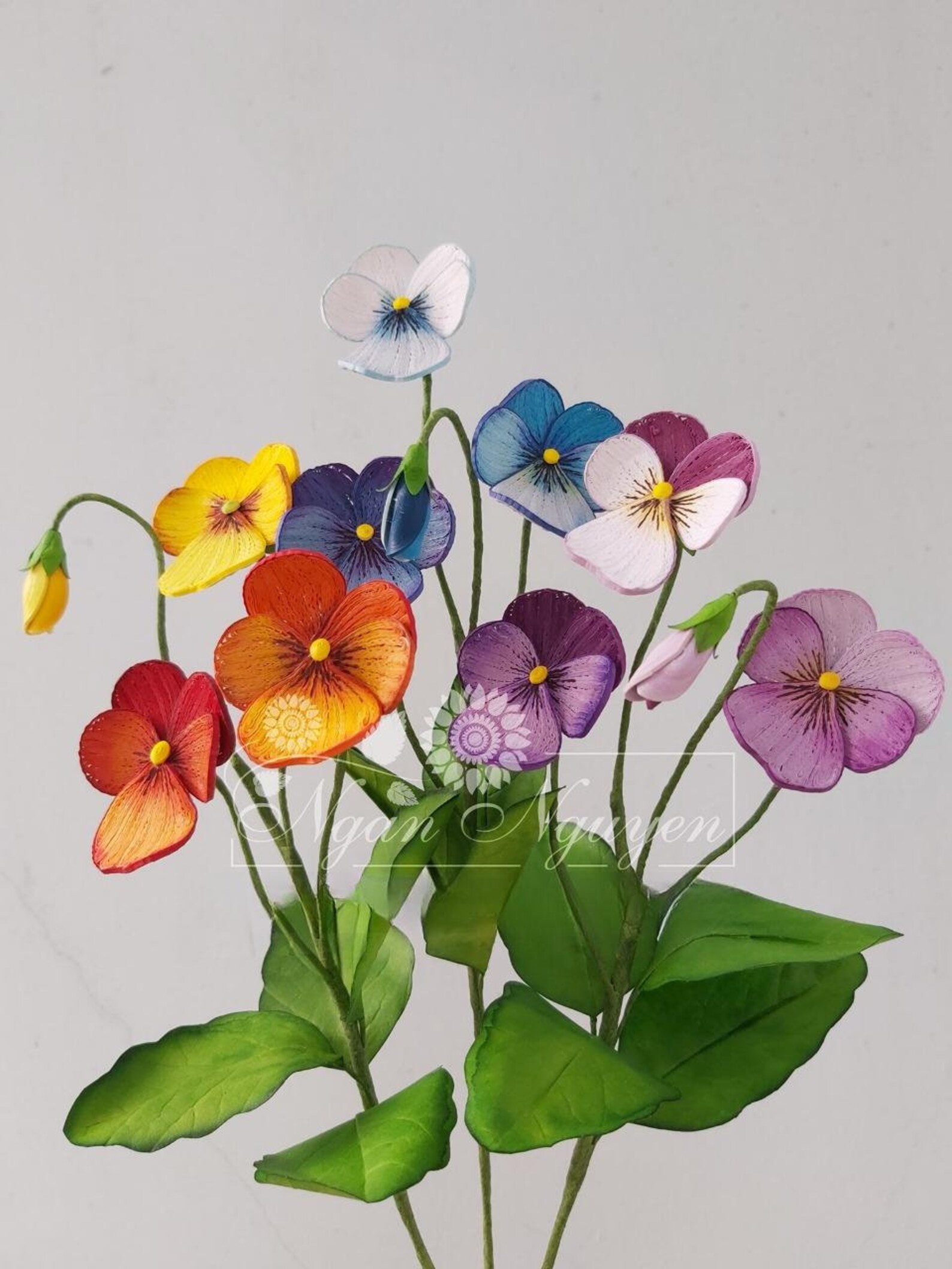 PAPER QUILLING ART, Quill Pansy Flower Branch, Quill Lover, Quill ...