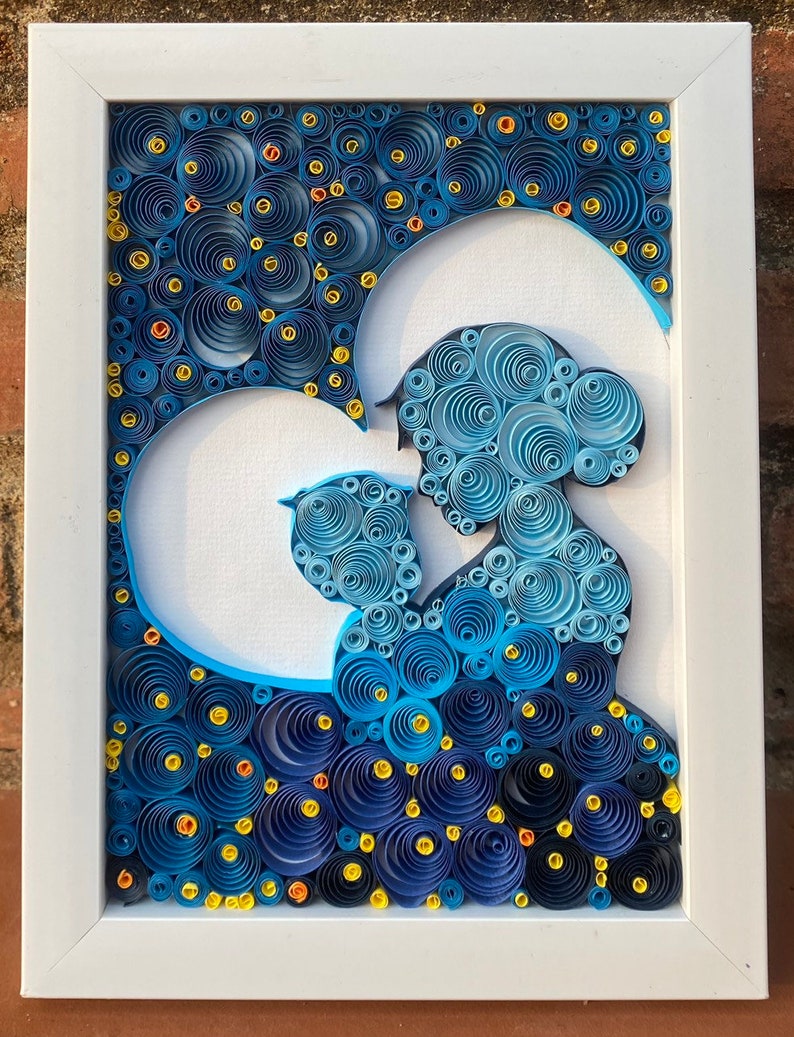 PAPER QUILLING ART, Frameable Wall Art, I Love You Mom Quilling, Home ...