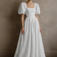 Wide Square Neck Midi Dress Sewing Pattern – Available in US Sizes 2-30 ...