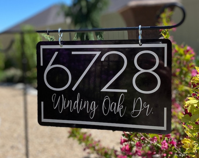 Metal Address Sign, Address Sign for Yard, House Number Sign Metal ...
