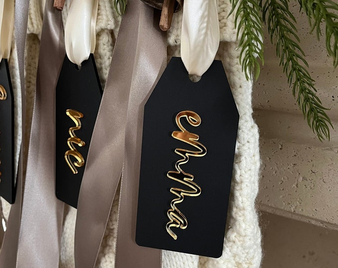 Stocking Tags Personalized, Stocking Name Tags, 3d Stocking Tags ...
