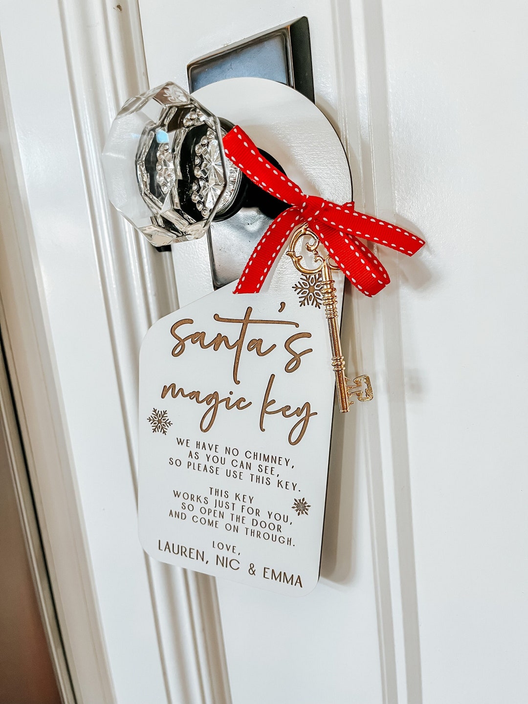Santas Magic Key, Santa Key, Santa Door Hanger, Santa Sign, Santas ...