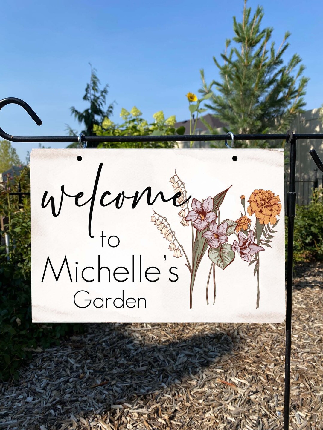 Personalized Flower Garden Signgarden Sign - Etsy