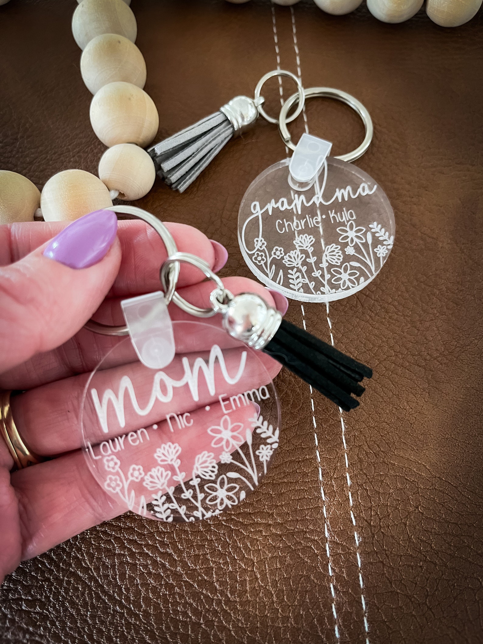 Mama Keychain With Kids Name Mama Keychain Customized Mom - Etsy