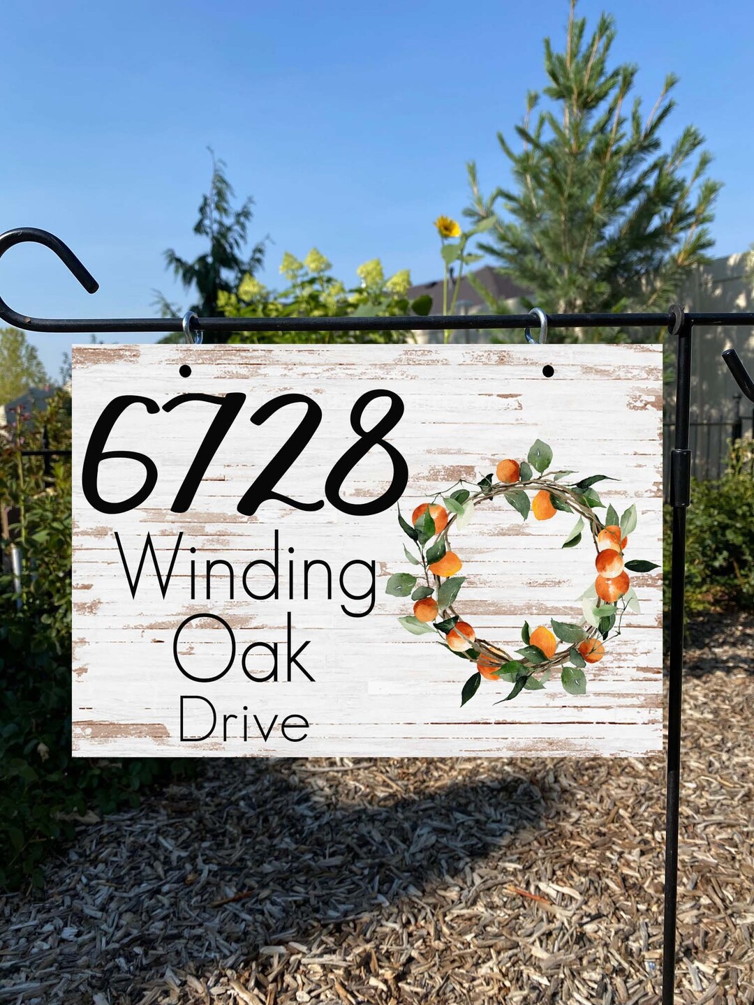Metal Address Sign, Address Sign for Yard, House Number Sign Metal ...