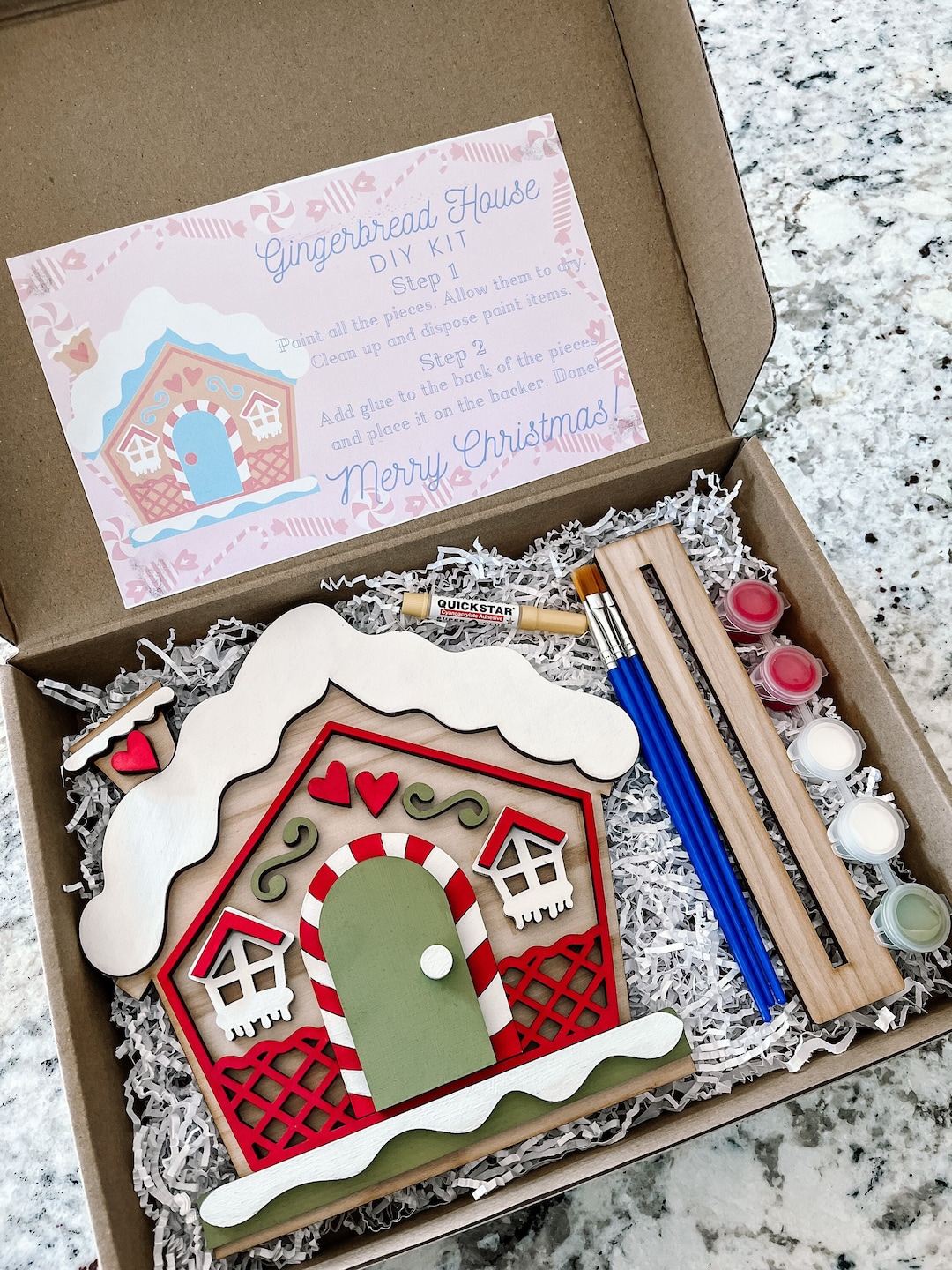 Christmas DIY Kit, Christmas DIY Ornament Kit, Gingerbread House Kit ...