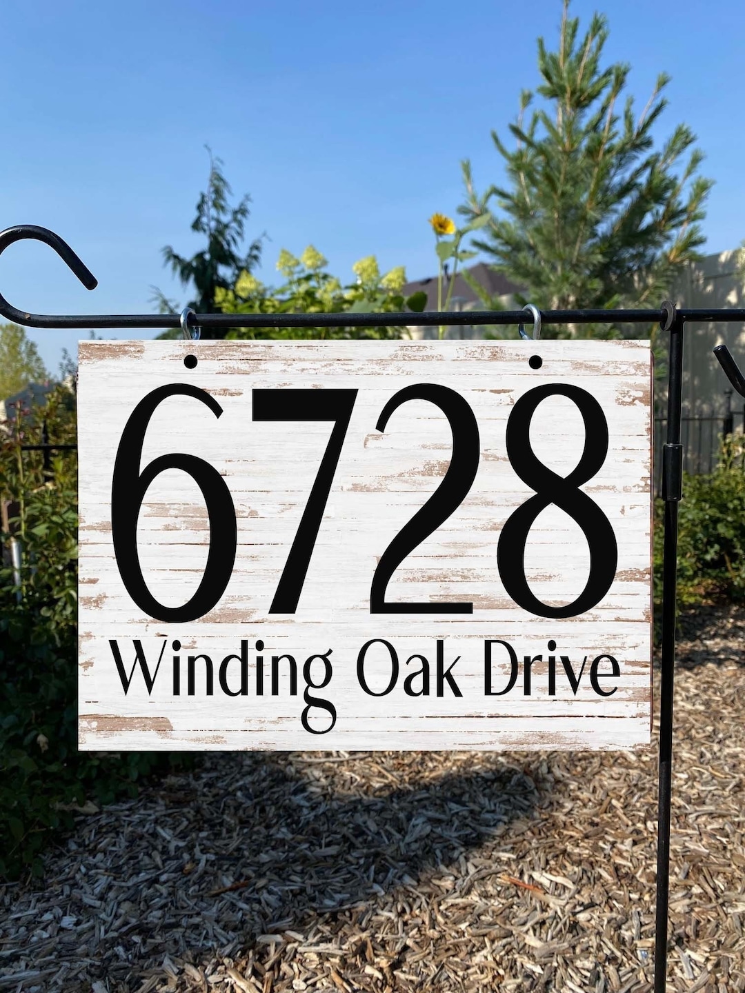 Metal Address Sign, Address Sign for Yard, House Number Sign Metal ...