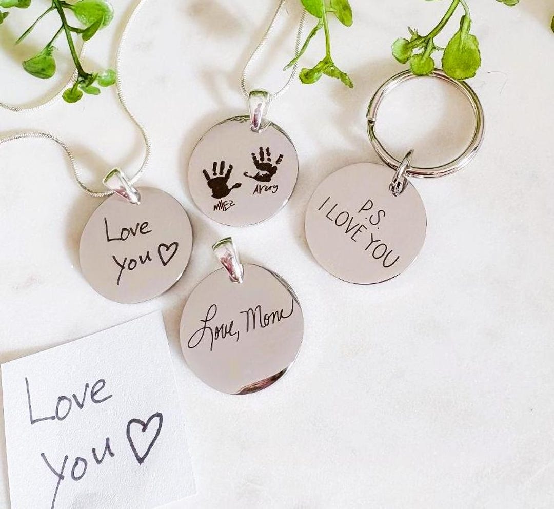 Actual Handwriting Charm, Actual Handwriting Jewelry for Mother, Child ...