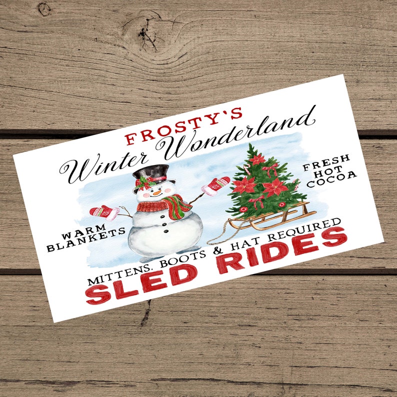 Christmas Signs for Wreath Winter Wonderland Wreath Sign | Etsy