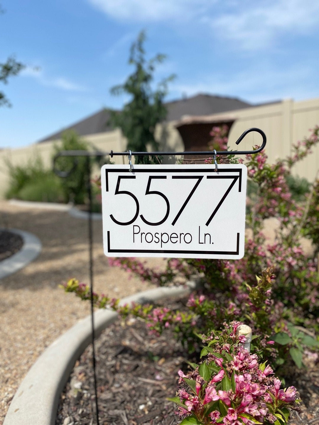 Metal Address Sign, Address Sign for Yard, House Number Sign Metal ...