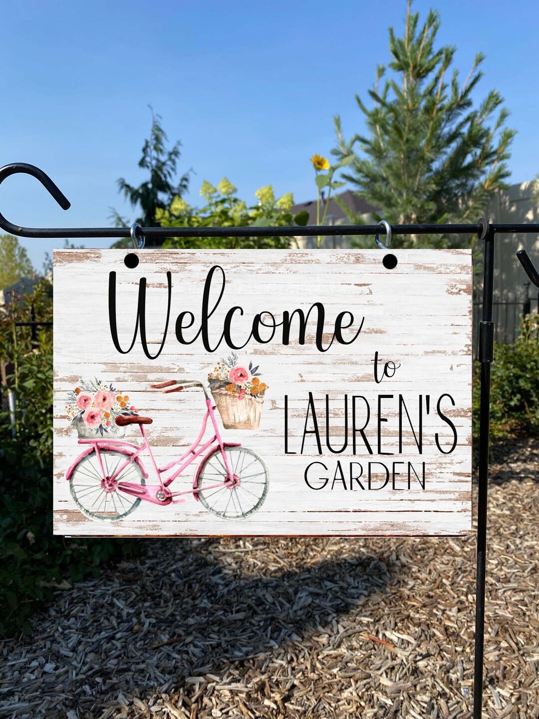 Personalized Flower Garden Sign,garden Sign Outdoor,personalized Gift ...
