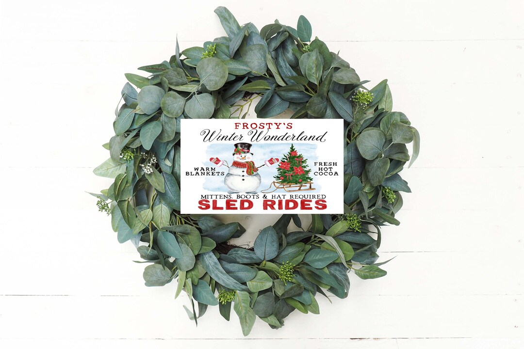 Christmas Signs for Wreath Winter Wonderland Wreath Sign - Etsy