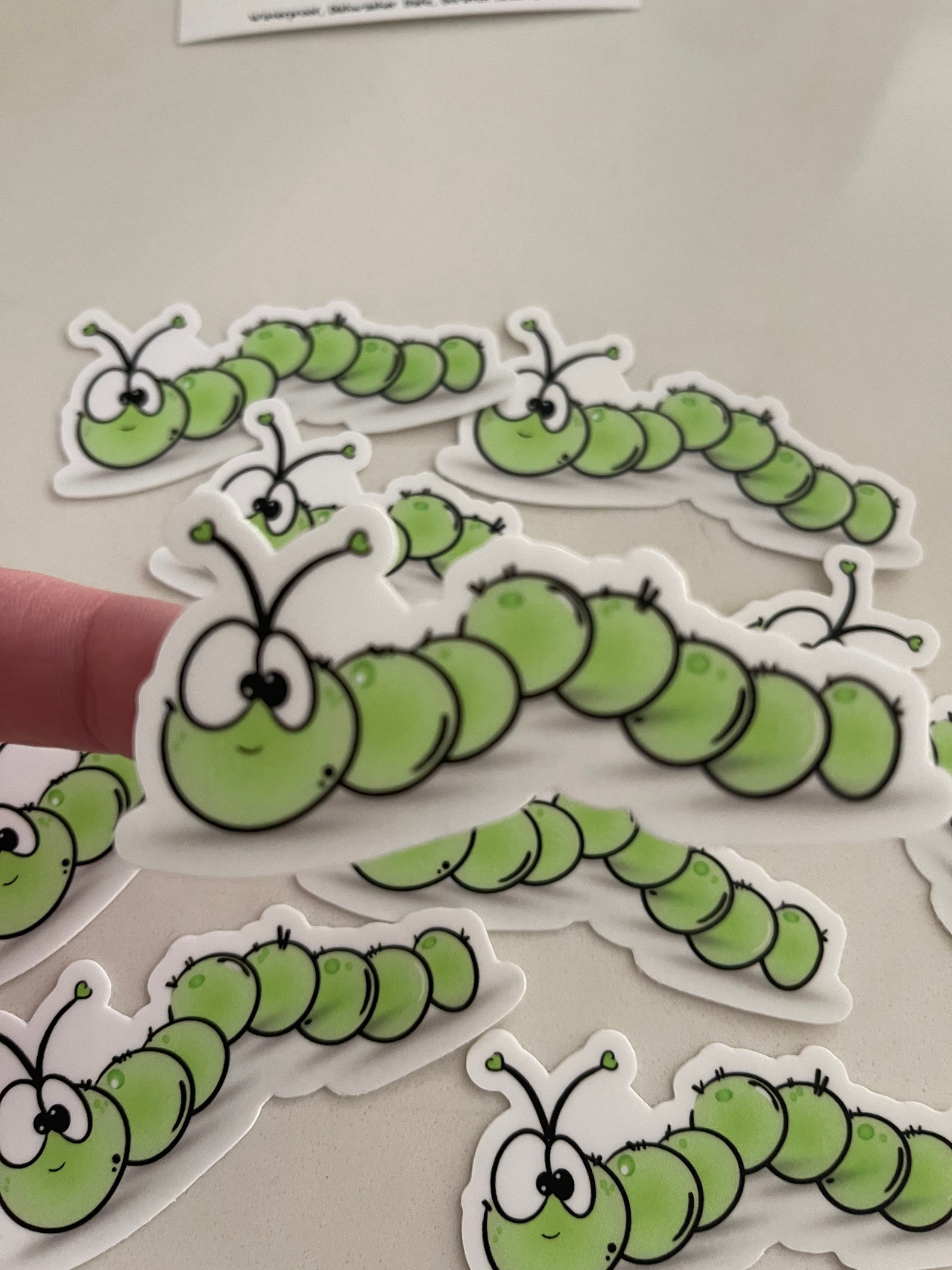 Cute Caterpillar Vinyl Sticker // Worm Sticker // Bugs // Fuzzy ...