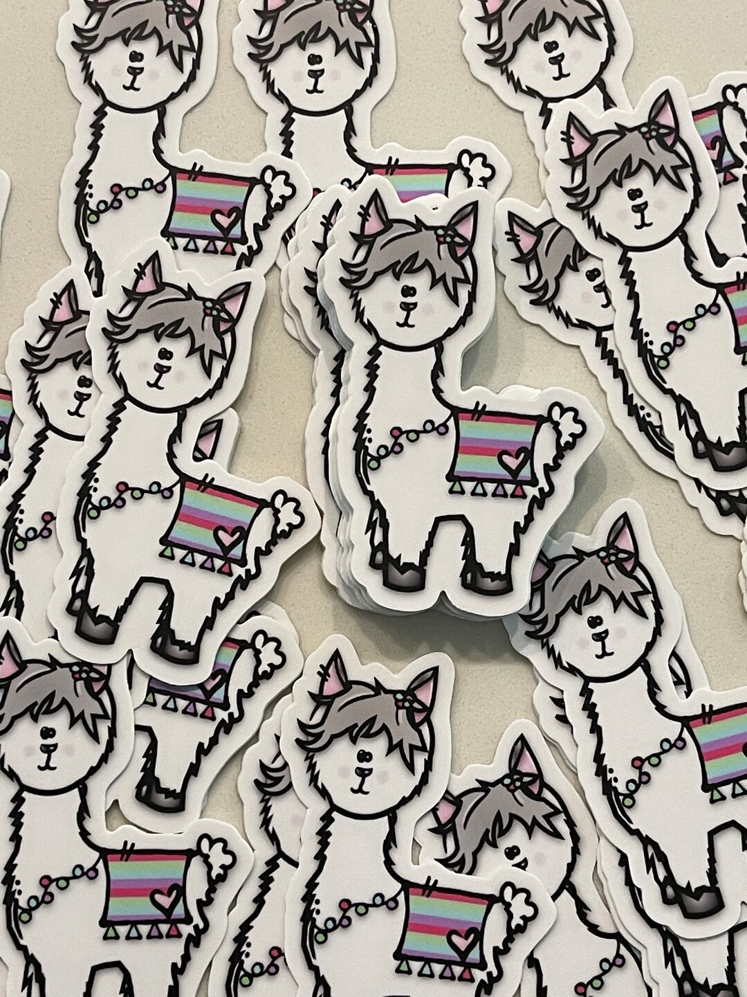 Cute Baby Llama Sticker // Llama Sticker //alpaca Baby Vinyl Sticker ...