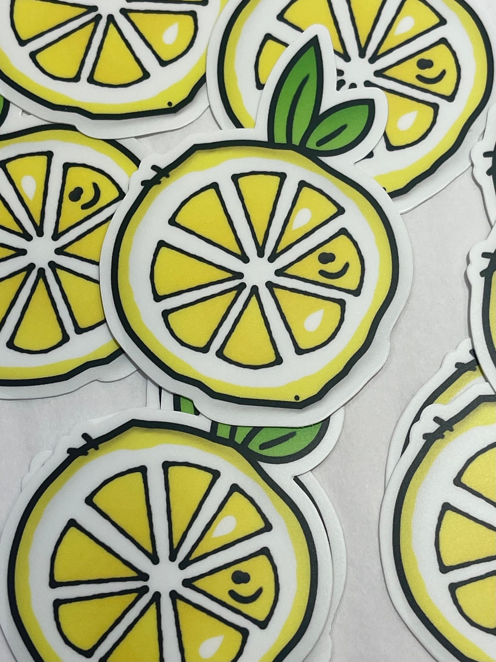 Lemon Slice Sticker // Lemon Decal // Funny Lemon Sticker // Cute Fruit ...