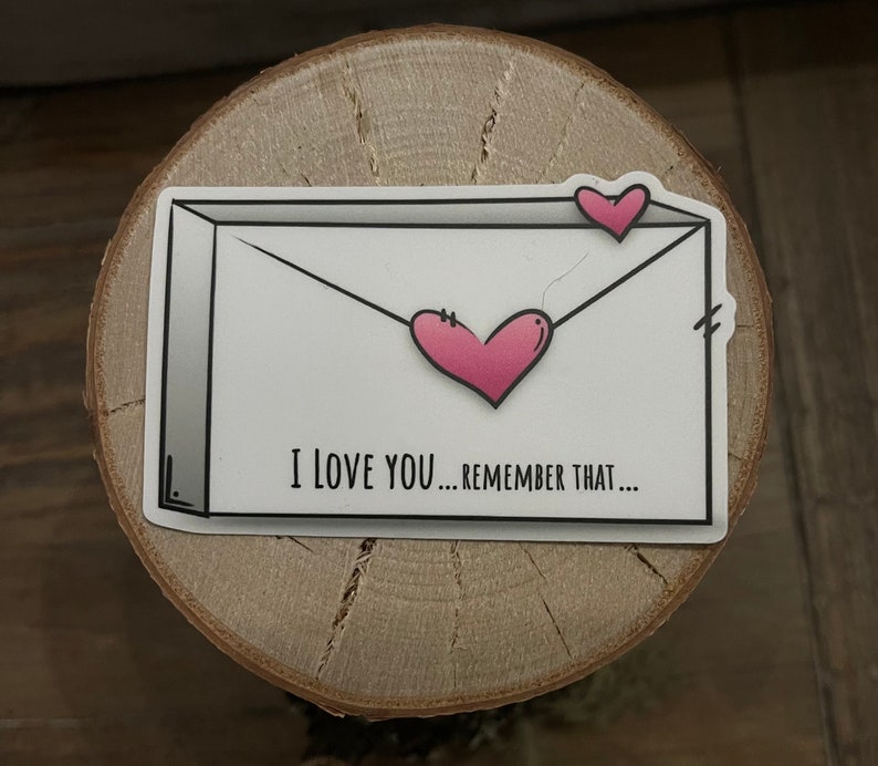 Cute Love Note Envelope Sticker Love Letter // Envelope Sticker ...
