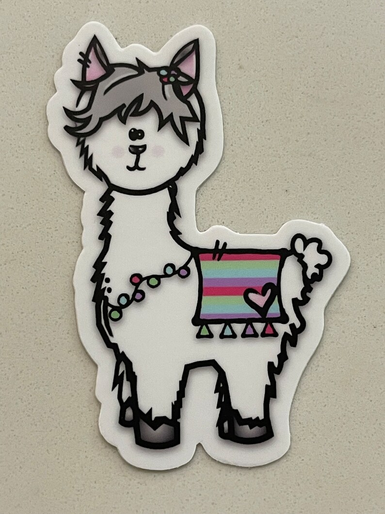 Cute Baby Llama Sticker // Llama Sticker //alpaca Baby Vinyl Sticker ...
