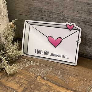 Cute Love Note Envelope Sticker Love Letter // Envelope Sticker ...