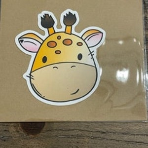 Cute Giraffe Vinyl Sticker // Canada Sticker // Animal Decal ...