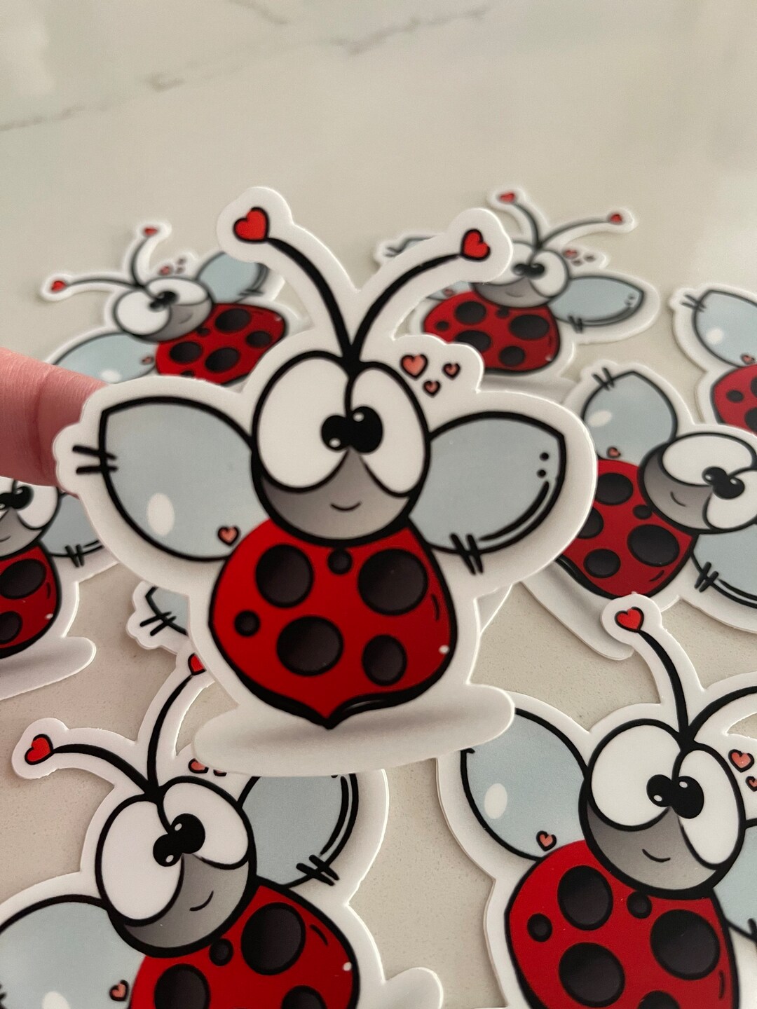 Cute Red Lady Bug Sticker // Ladybug Sticker // Cute Ladybug Sticker - Etsy