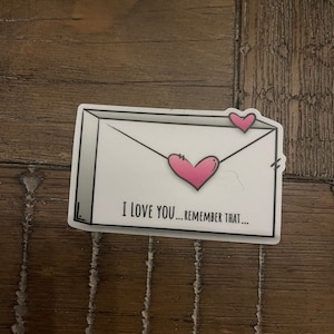 Cute Love Note Envelope Sticker Love Letter // Envelope Sticker ...