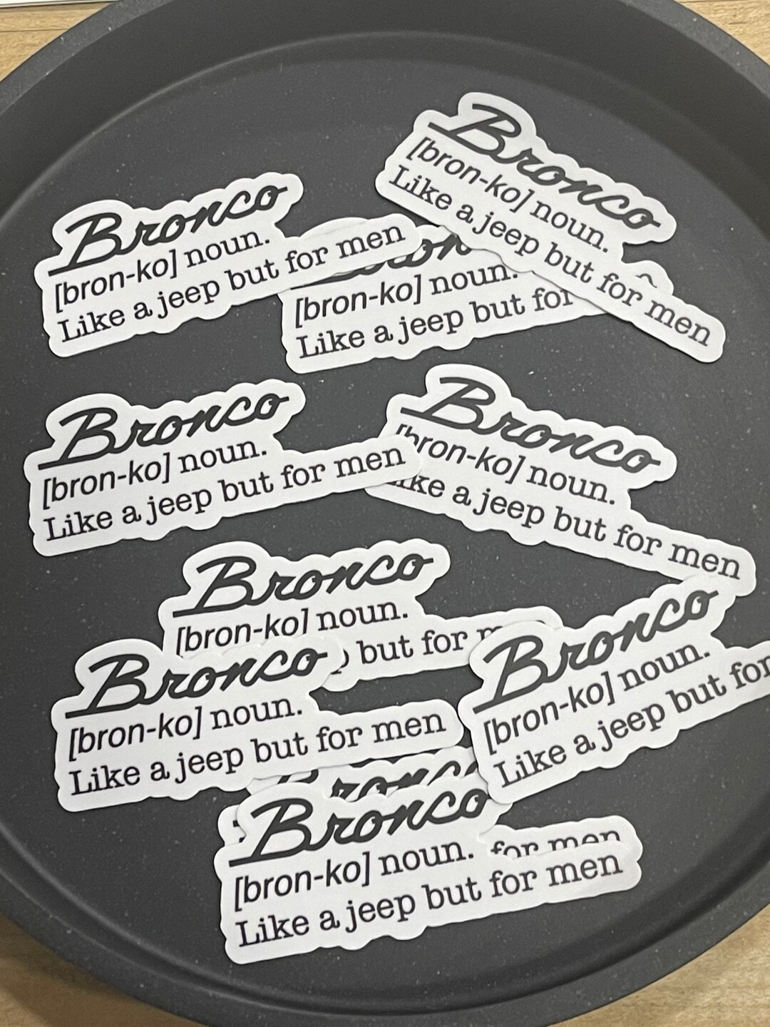 Black on White Bronco Classic Script Vinyl Sticker Dictionary // Ford ...