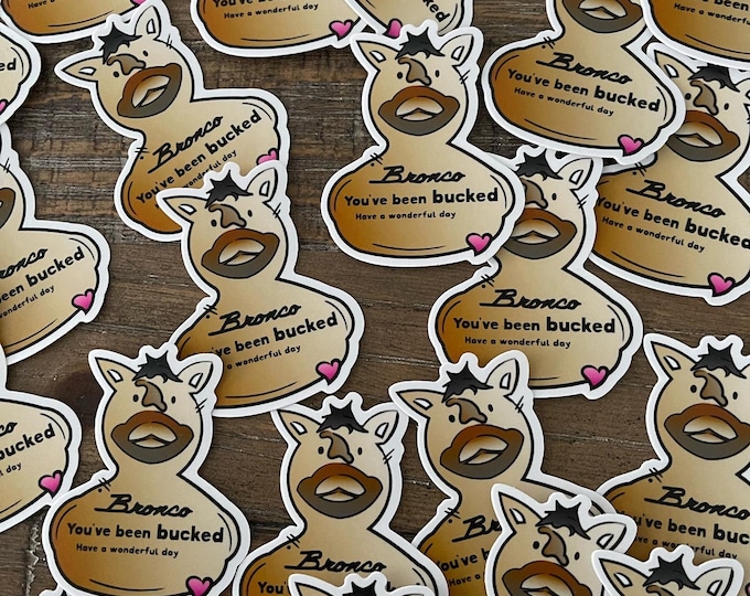 Bronco SET OF 5 You've Been Bucked Bucking Vinyl Sticker - Etsy
