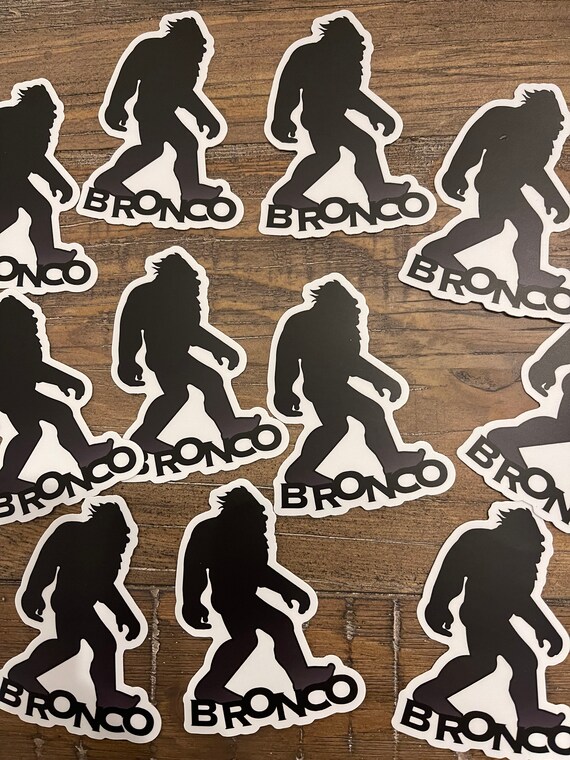 Paper & Party Supplies Stickers Bronco fade to grey Sasquatch Vinyl ...