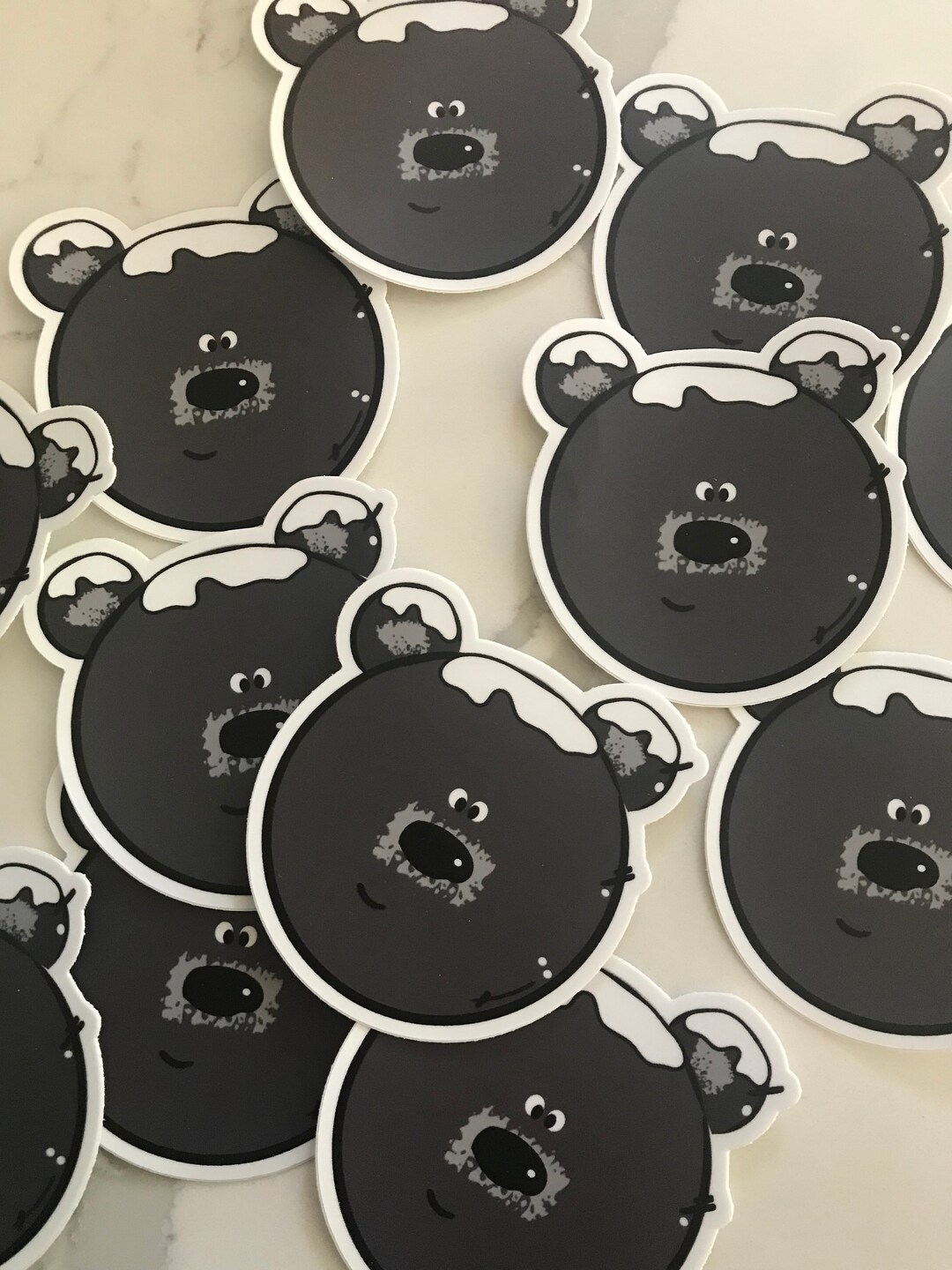 Cute Black Bear Vinyl Sticker - Etsy