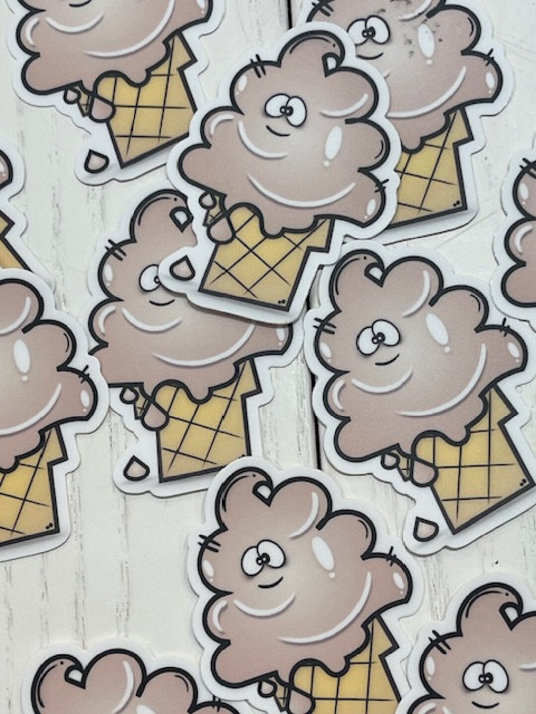 Cute Soft Serve Ice Cream Vinyl Sticker // Dole Whip / Ice Cream Cone ...